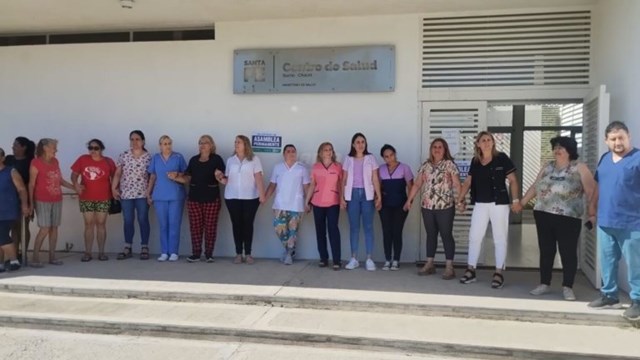 Abrazo solidario en el Centro de Salud de barrio Chalet - Telefe Santa Fe Abrazo solidario en el Centro de Salud de barrio Chalet - Telefe Santa Fe